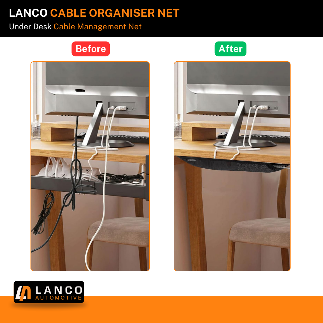 Under Desk Cable Management Net | Privacy Net Cable Manager - Lanco ...