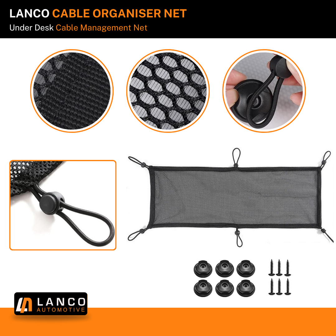 Under Desk Cable Management Net | Privacy Net Cable Manager - Lanco ...
