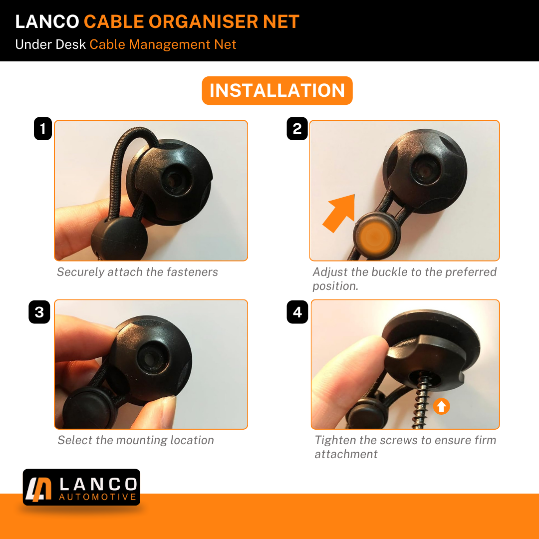 Under Desk Cable Management Net | Privacy Net Cable Manager - Lanco ...